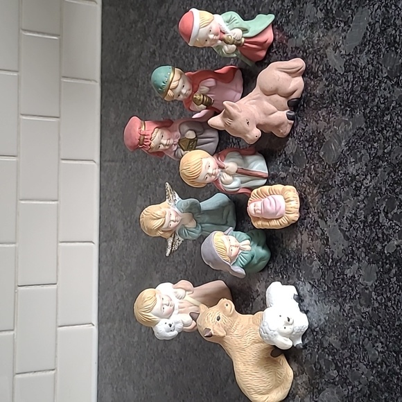Holiday | 11 Piece Hand Painted Childrens Nativity Set | Poshmark
